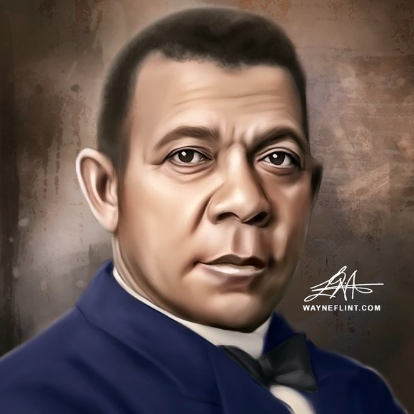 Black Digital Art | Wall Decor | Booker T Washington Oil Painting By ...